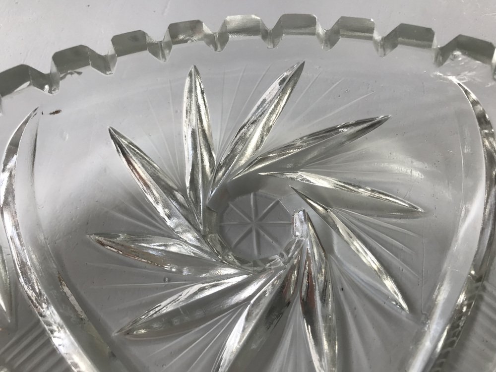 Hand-Cut Crystal Plate, 1970s for sale at Pamono