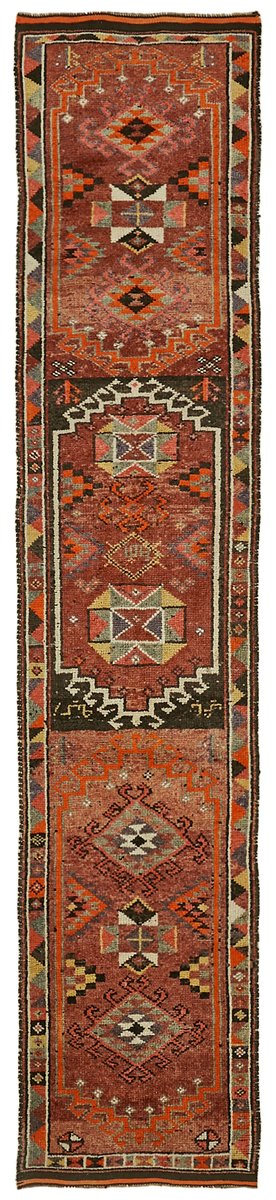 Bohemian Red Runner Rug for sale at Pamono