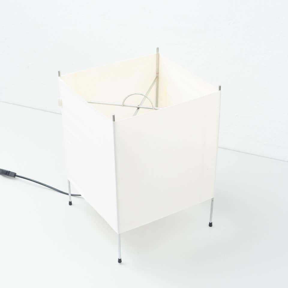 Collapsible Steel and White Fabric Table Lamps, 1970s, Set of 2 for ...