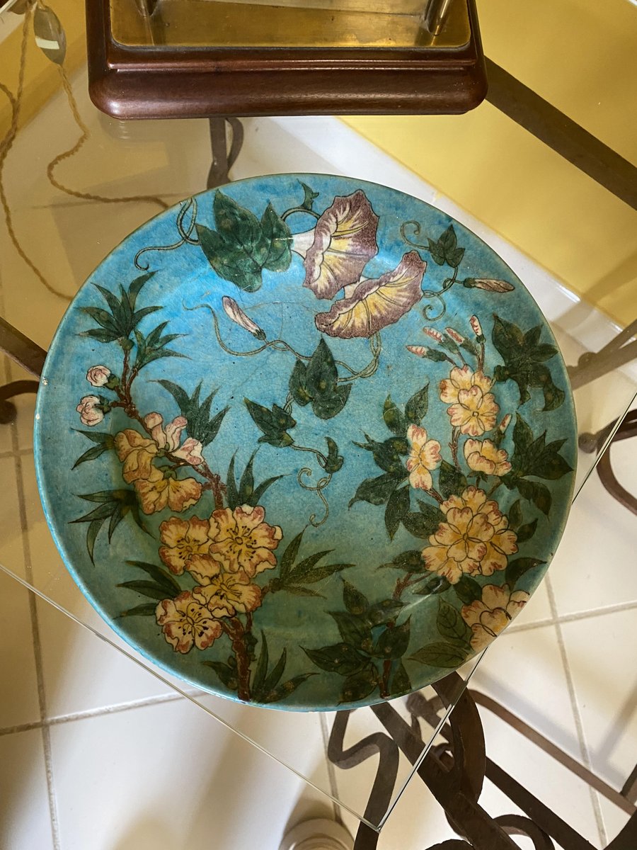 Vintage Ceramic Plate by Théodore Deck for sale at Pamono