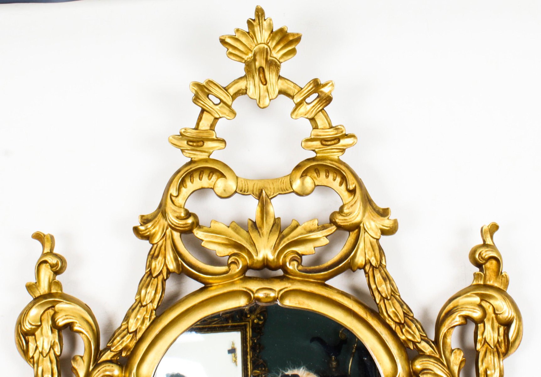 Specchi antichi rococò fiorentini in legno dorato, inizio XIX secolo ...