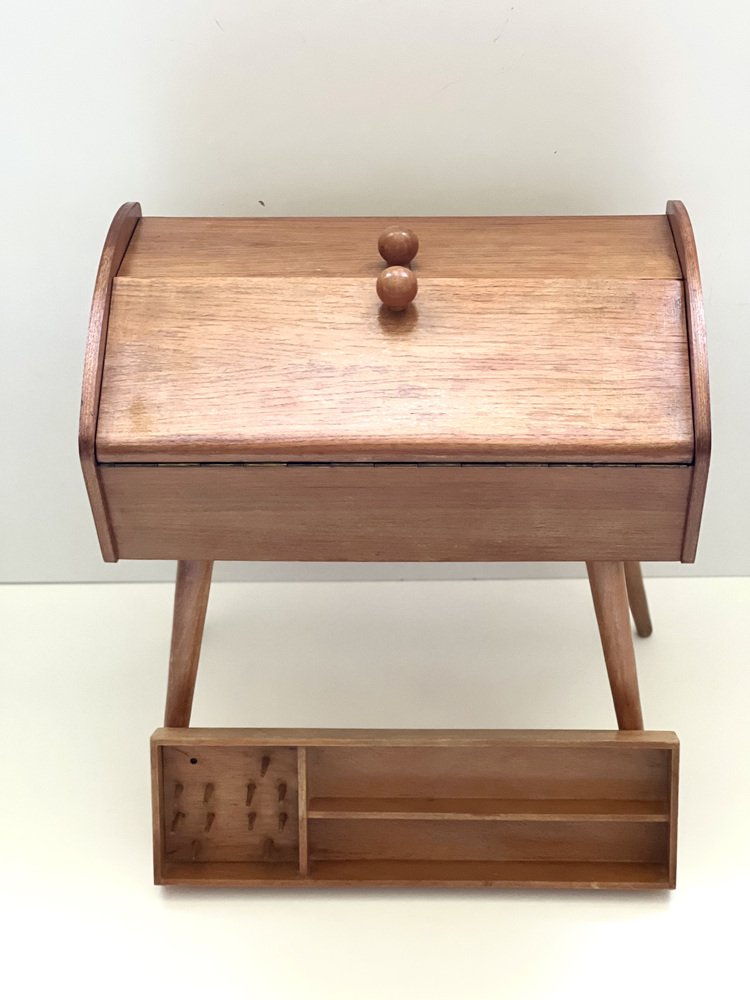 Vintage Ash Sewing Box, 1960s for sale at Pamono