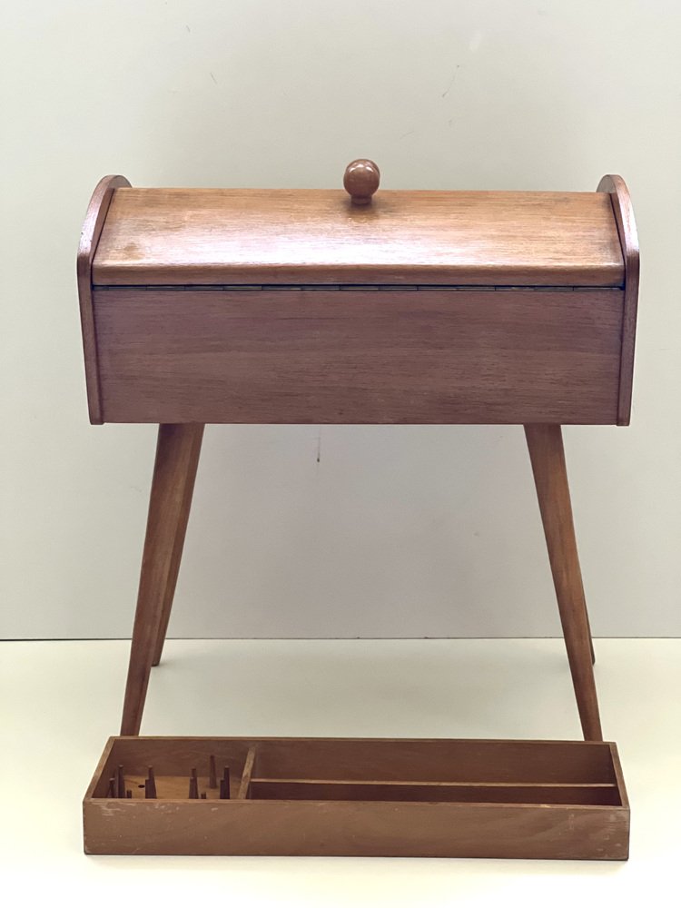 Vintage Ash Sewing Box, 1960s for sale at Pamono