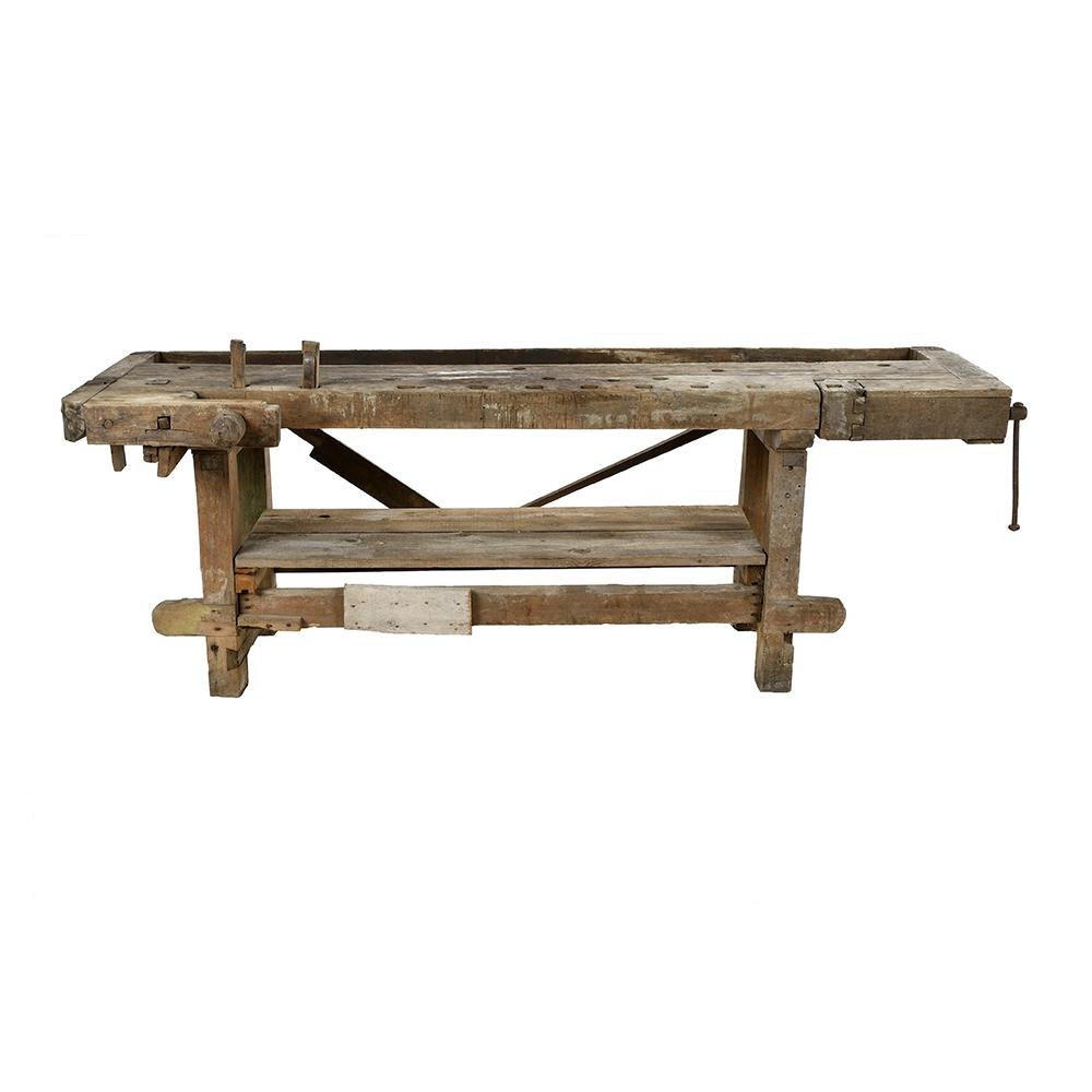Vintage Oak Workshop Bench for sale at Pamono