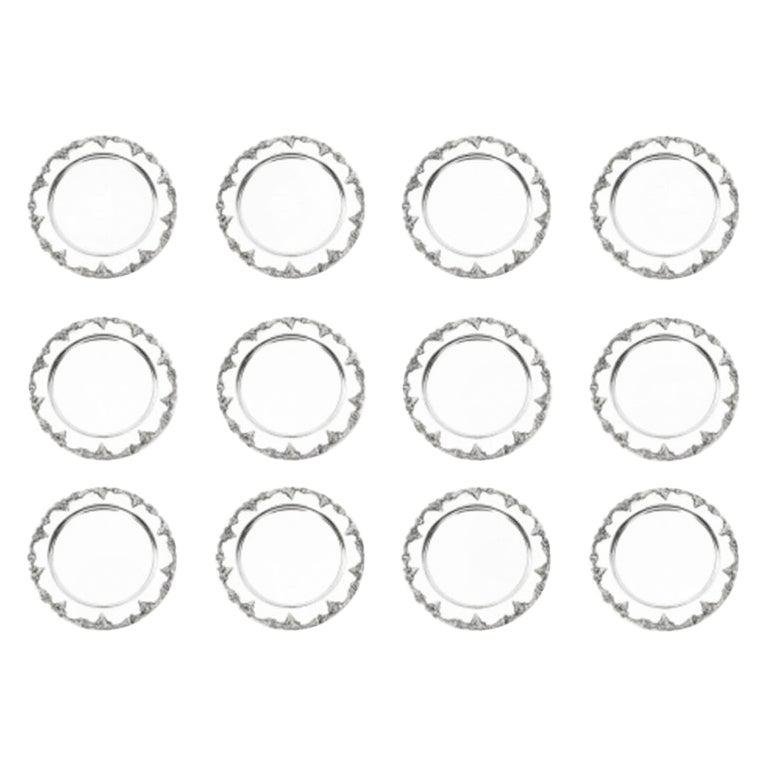 Vintage Silver-Plated Under Plates, 20th Century, Set of 12 for sale at ...