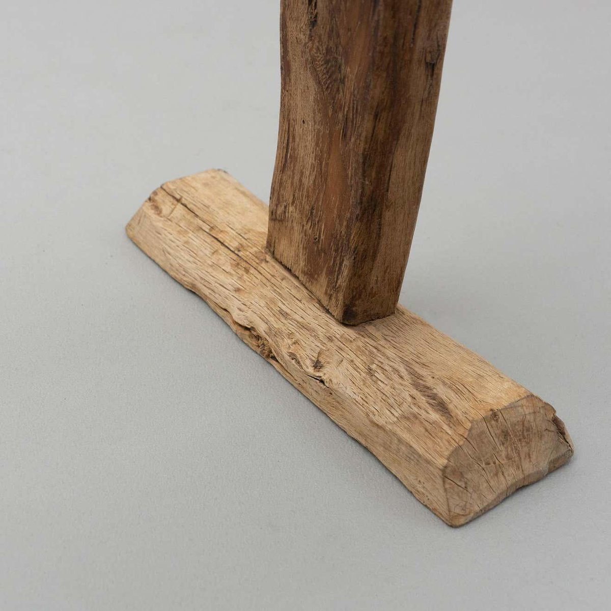 Spanish Hachero Traditional Natural Oak Wood Candleholder, 1890s for ...