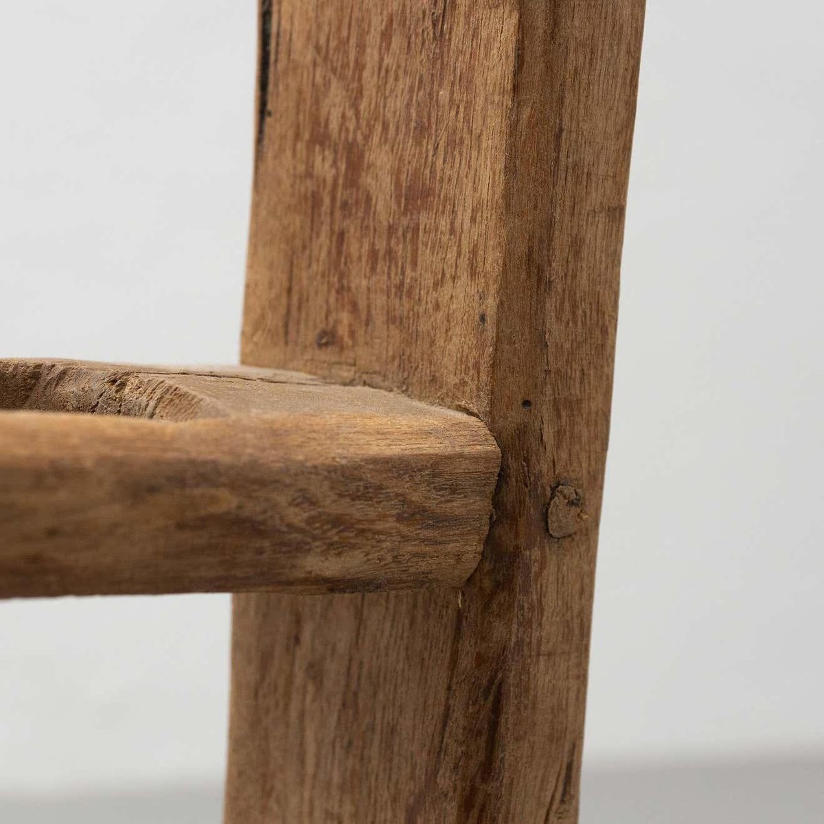 Spanish Hachero Traditional Natural Oak Wood Candleholder, 1890s for ...