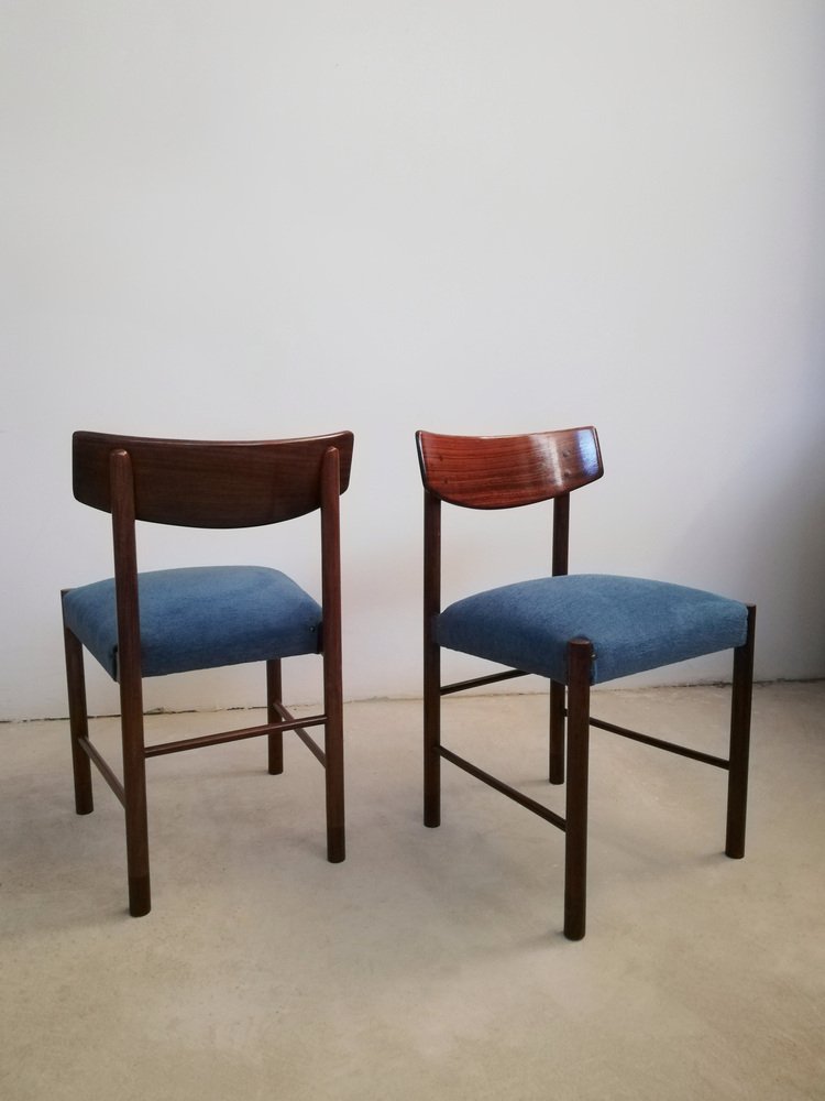 Mid-Century Danish Style Dining Chairs in Mahogany & Rosewood,1960, Set ...