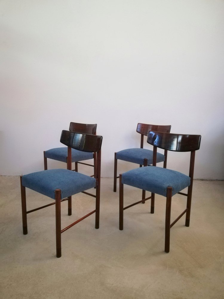 Mid-Century Danish Style Dining Chairs in Mahogany & Rosewood,1960, Set ...