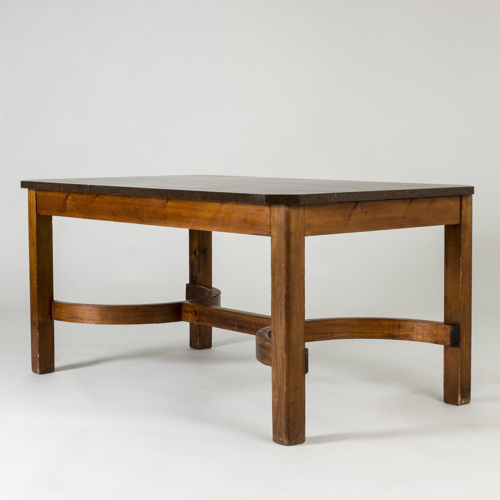 Swedish Grace Limestone Dining Table for sale at Pamono