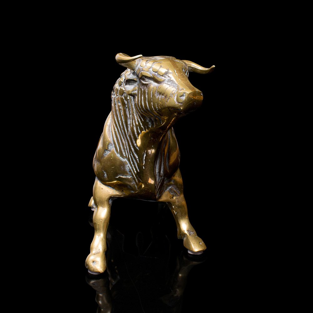 Victorian Italian Brass Bull Figure for sale at Pamono