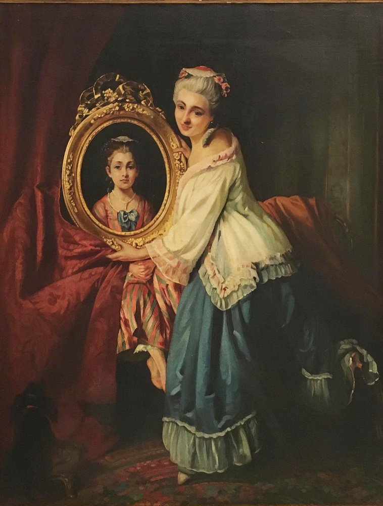 Angelo Granati, The Beautiful Frame, Oil on Canvas, Framed for sale at ...
