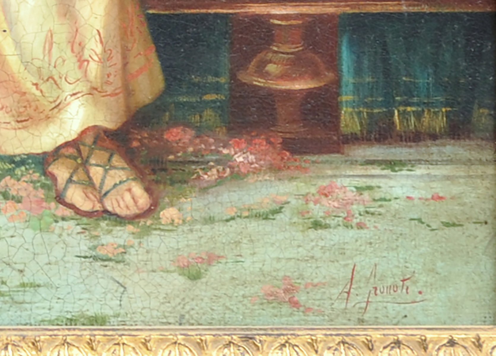 Angelo Granati, Pompeian Scene, Italy, Oil on Canvas, Framed for sale ...