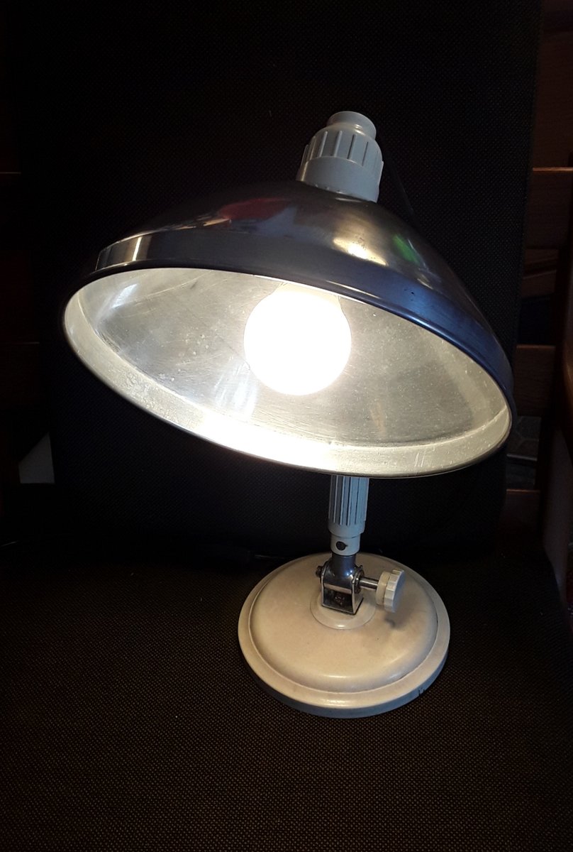 Deutsche Verstellbare Art Deco Schreibtischlampe mit cremefarbenem ...