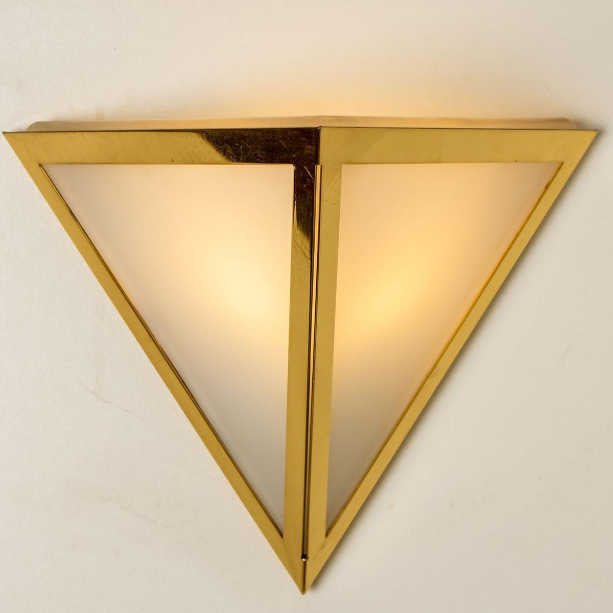 Triangle Glass Wall Light from Limburg, 1970s for sale at Pamono