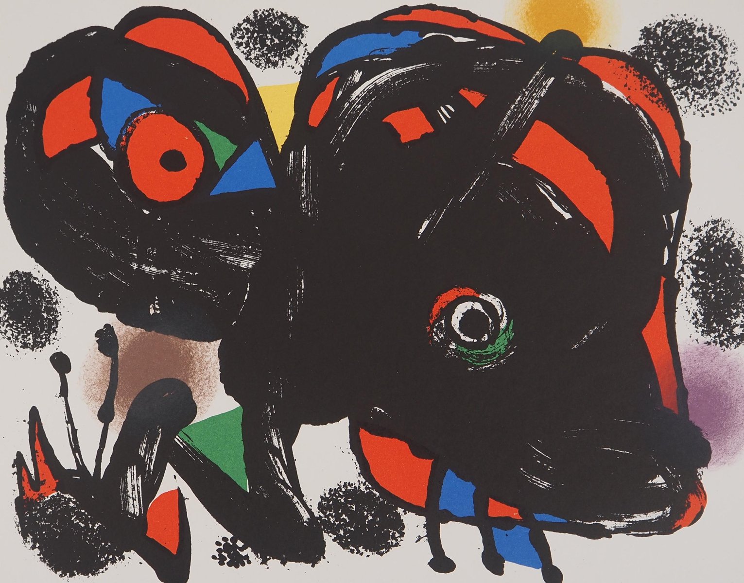 Joan Miro, Wild Animal, 1976, Original Lithograph for sale at Pamono