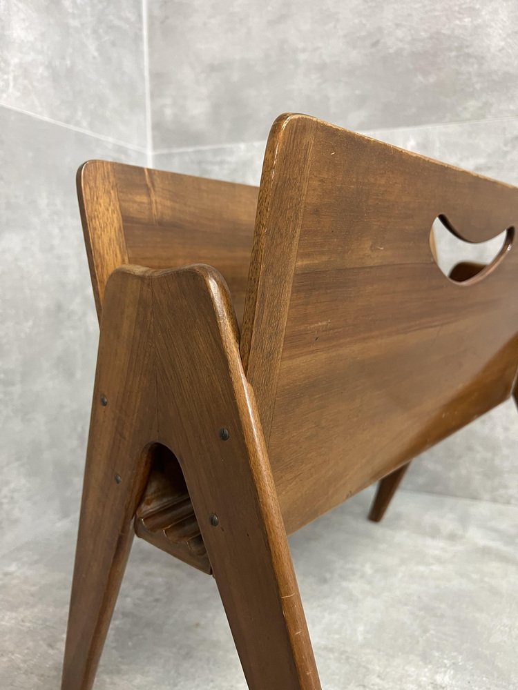 Wooden Magazine Rack, 1950s for sale at Pamono