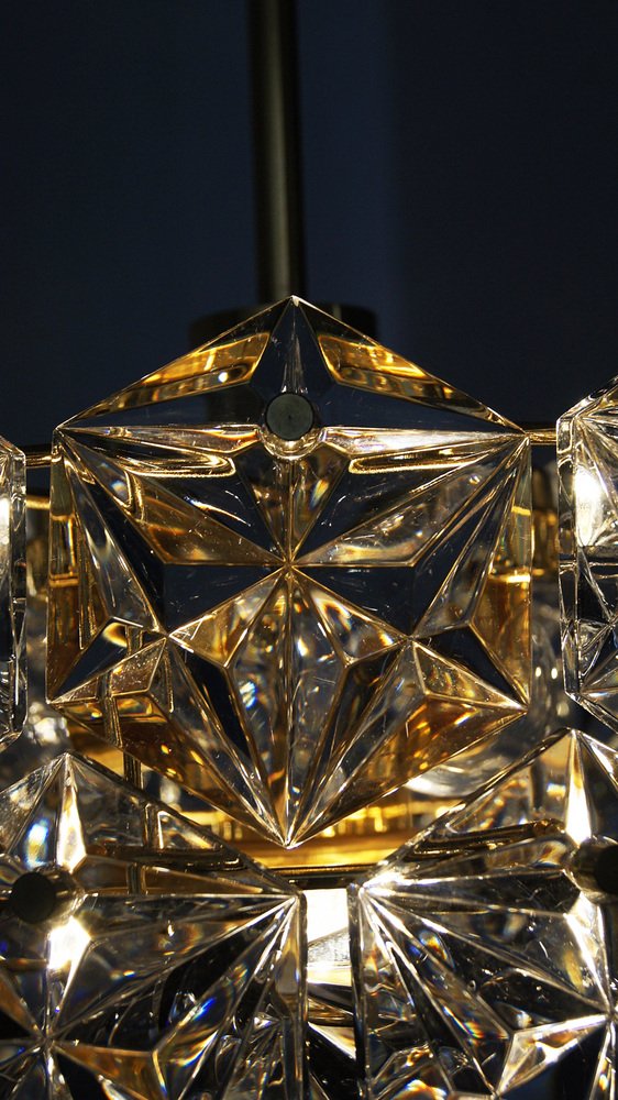 German Chandelier Royal Kristall from Kinkeldey, 1960s for sale at Pamono