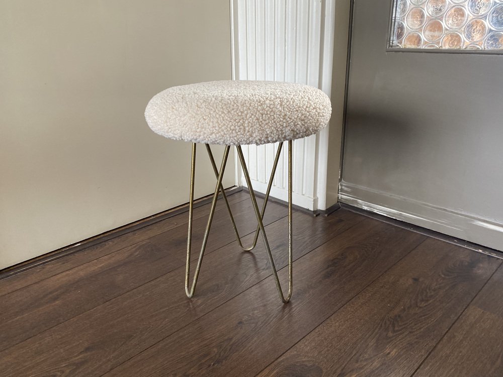 Vintage Scandinavian Modern Regency Brass Teddy Stools, 1960s, Set of 2 ...