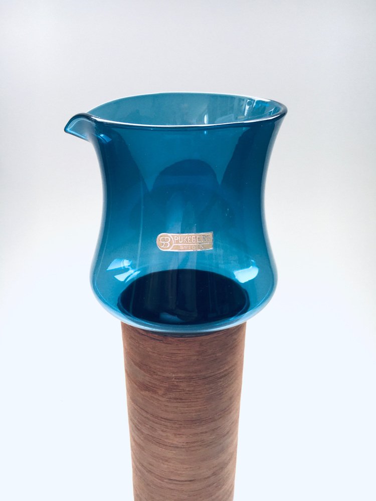 Mid-Century Modern Scandinavian Glass Decanter by Pukeberg, Sweden ...