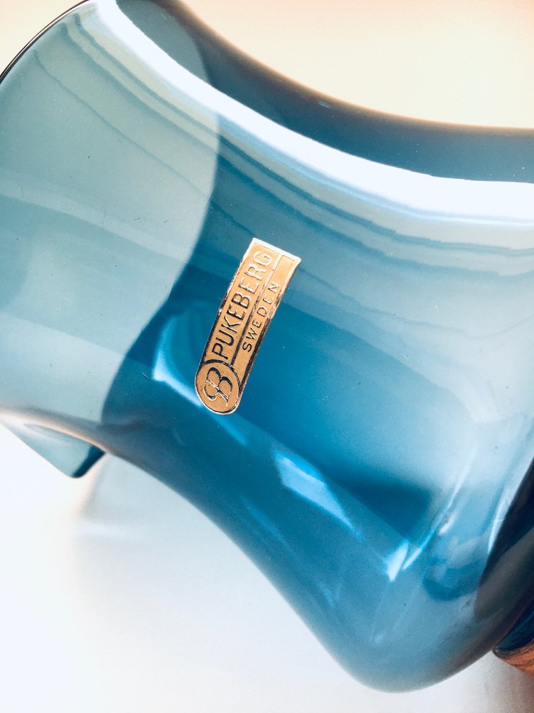 Mid-Century Modern Scandinavian Glass Decanter by Pukeberg, Sweden ...