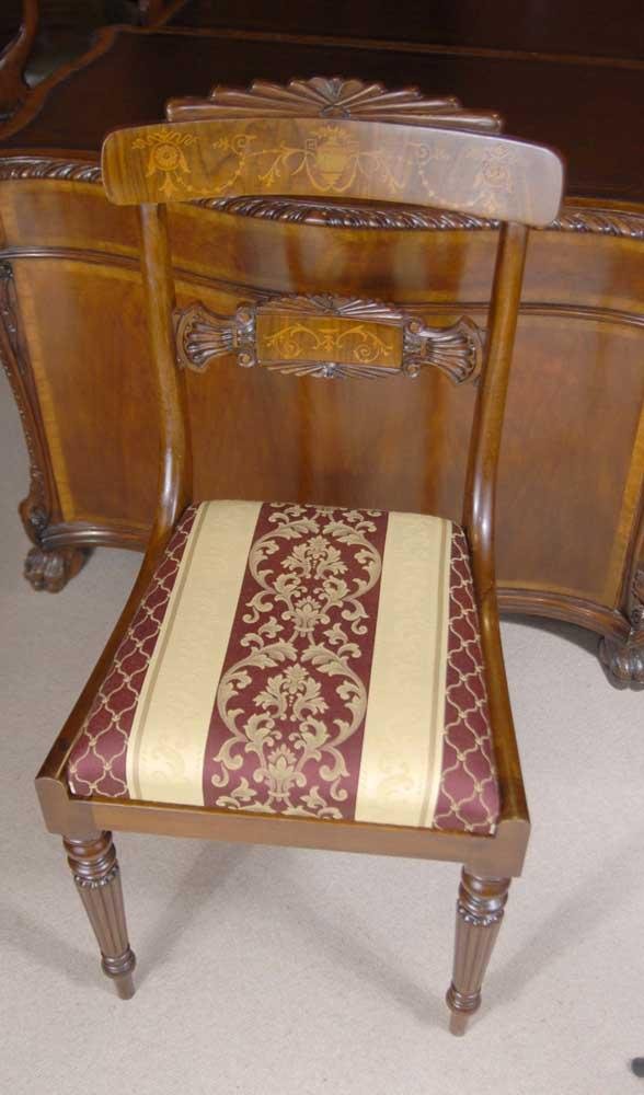English Regency Dining Chairs with Walnut Inlay, Set of 12 for sale at ...