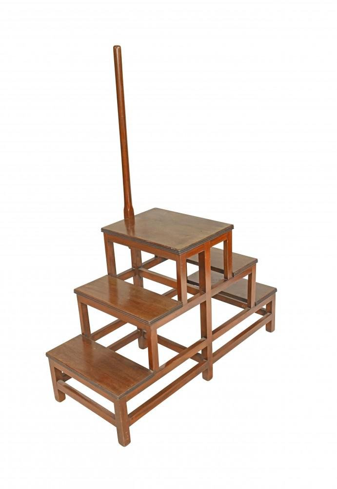 Victorian Mahogany Library Ladder for sale at Pamono
