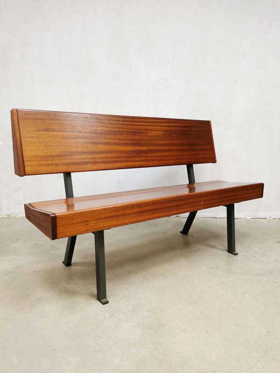 Vintage Dutch Bench in Style of Dom Van Der Laan for sale at Pamono