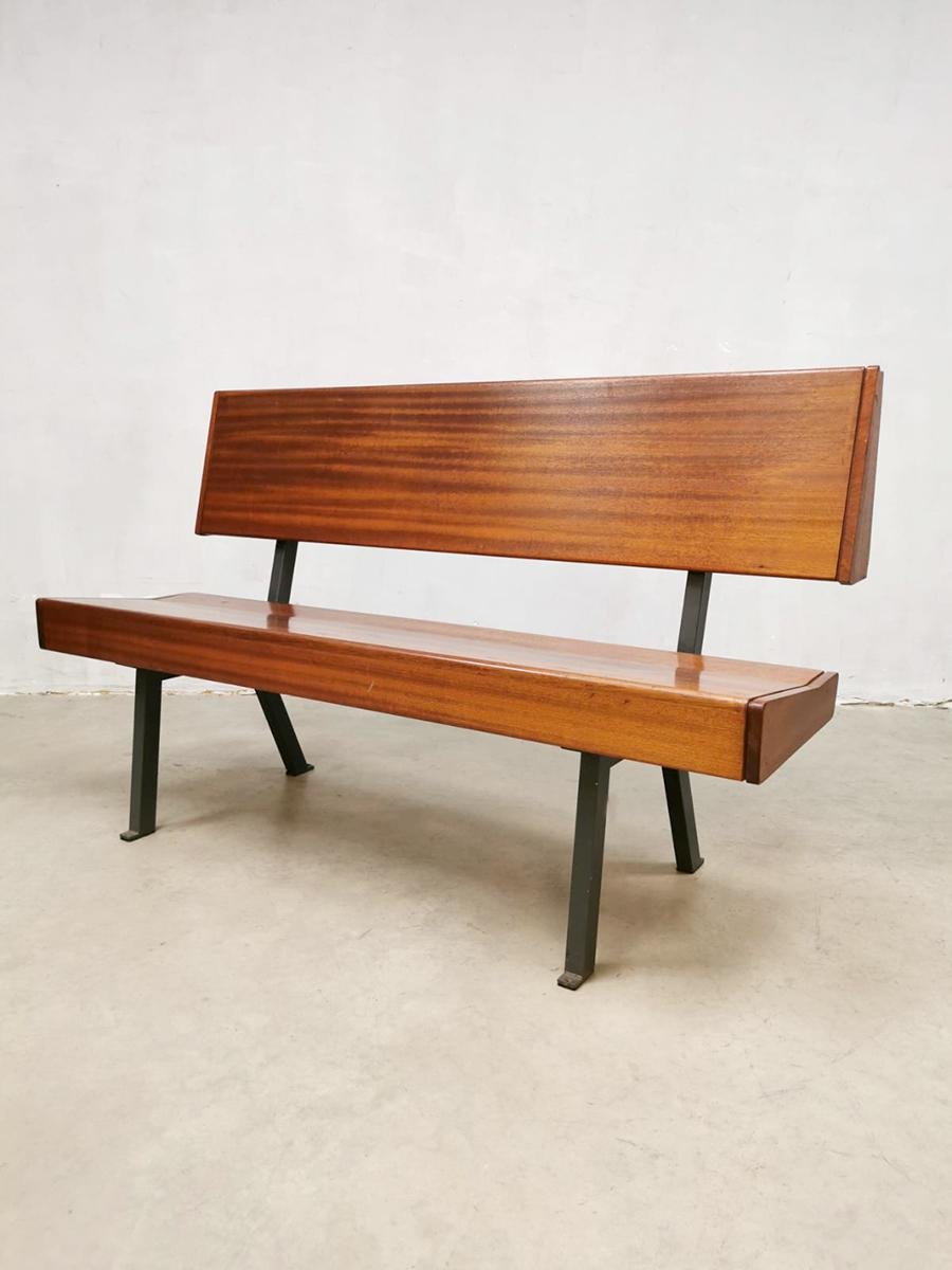 Vintage Dutch Bench in Style of Dom Van Der Laan for sale at Pamono
