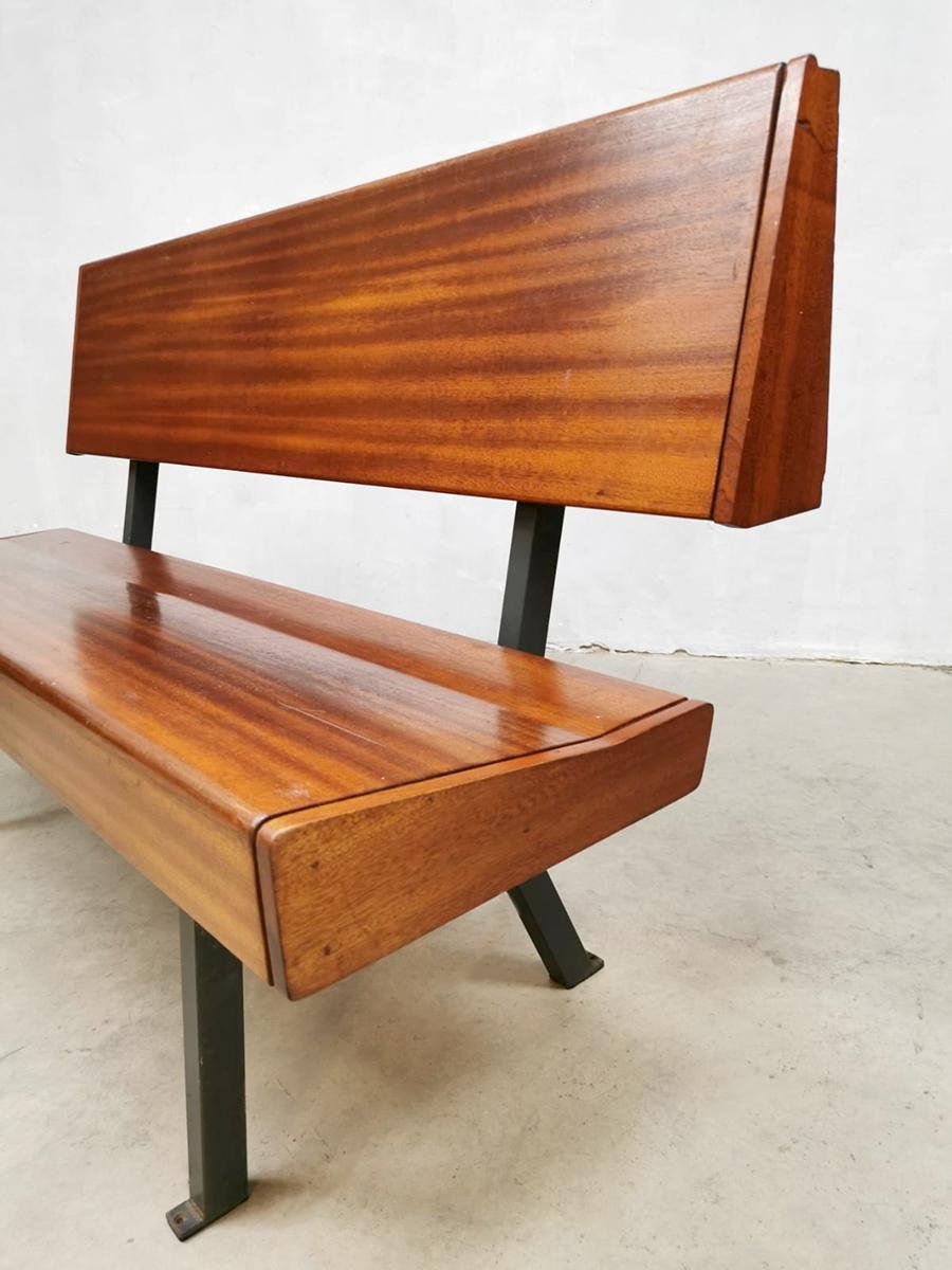 Vintage Dutch Bench in Style of Dom Van Der Laan for sale at Pamono