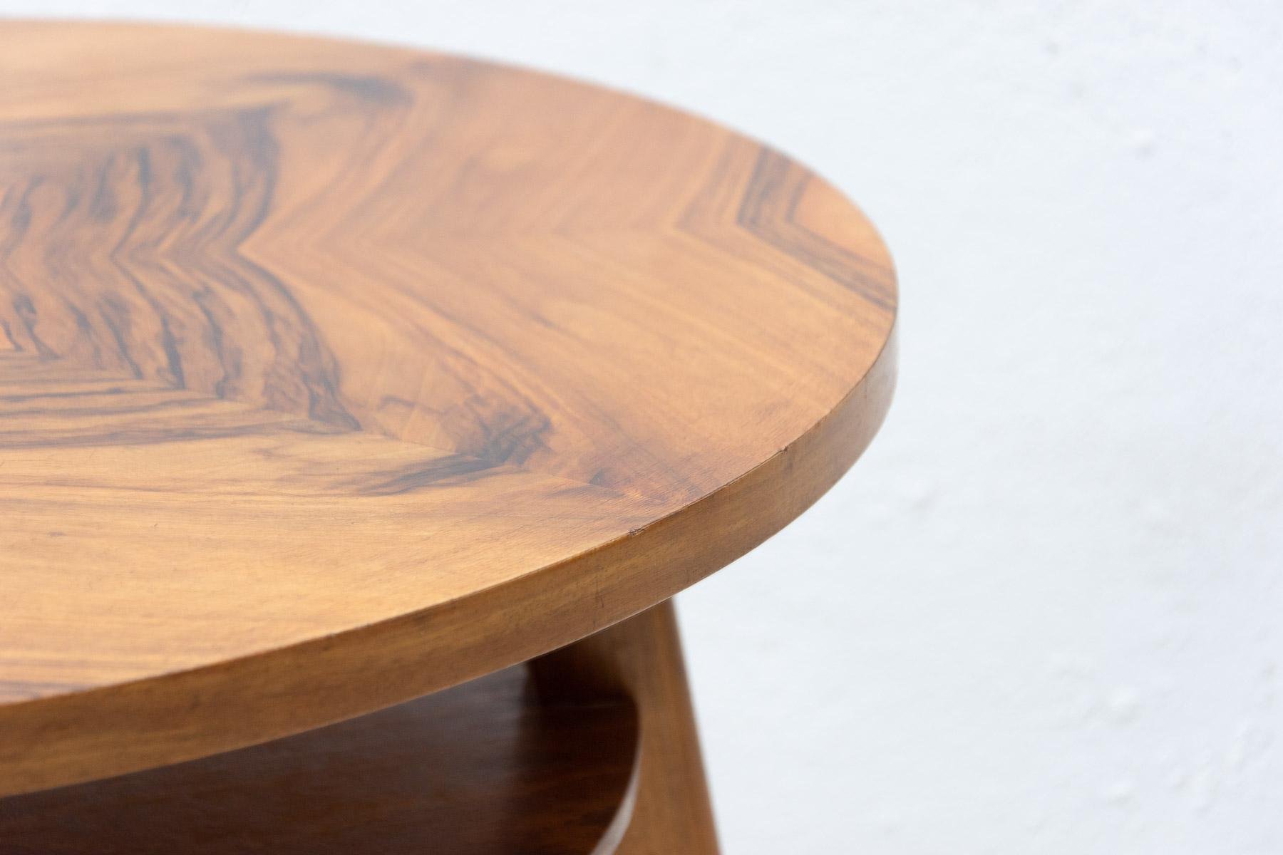 Mid-Century Beech and Walnut Coffee Table, Czechoslovakia, 1960s for ...