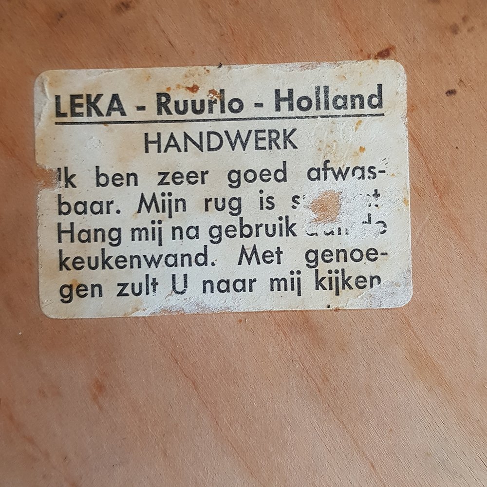 Mid-Century Dutch Bread Board from Leka for sale at Pamono