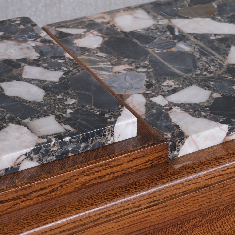 Französische Art Deco Marmor Anrichte oder Sideboard bei Pamono kaufen