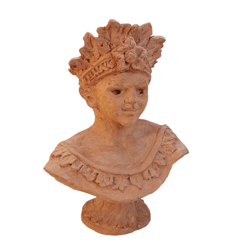 Vintage Sculptural Ceramic Roman Bust for sale at Pamono