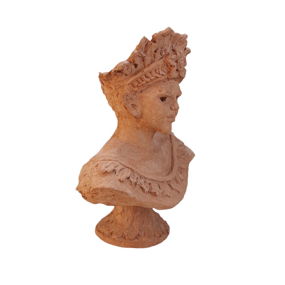 Vintage Sculptural Ceramic Roman Bust for sale at Pamono