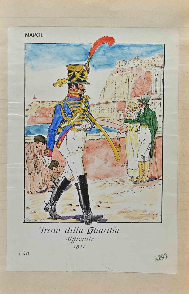 Herbert Knotel, Treno della Guardia Ufficiale 1811, Original Ink ...