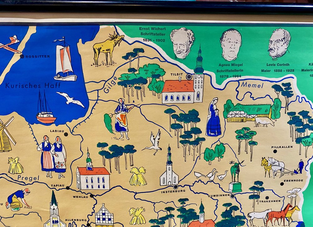 Vintage German Map for sale at Pamono