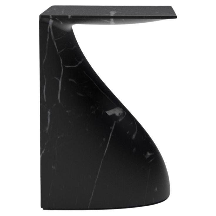 Black Ula Sculpture Pull Up Side Table by Veronica Mar for sale at Pamono