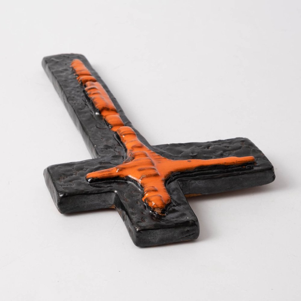 Belgian Ceramic Crucifix by f.sanchez from Perignem, 1960s for sale at ...