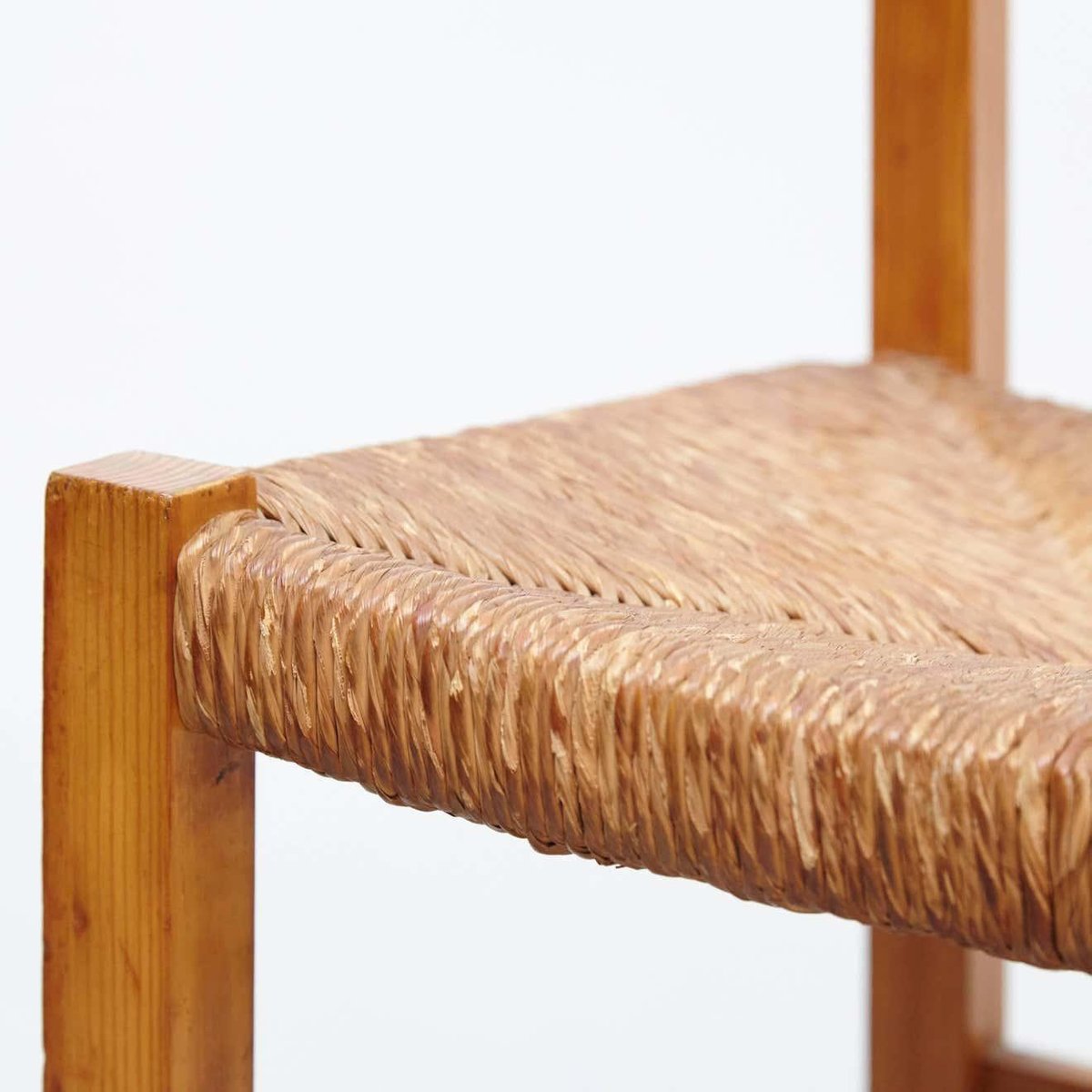 Spanish Rattan & Wood Chairs, 1950s, Set of 2 for sale at Pamono