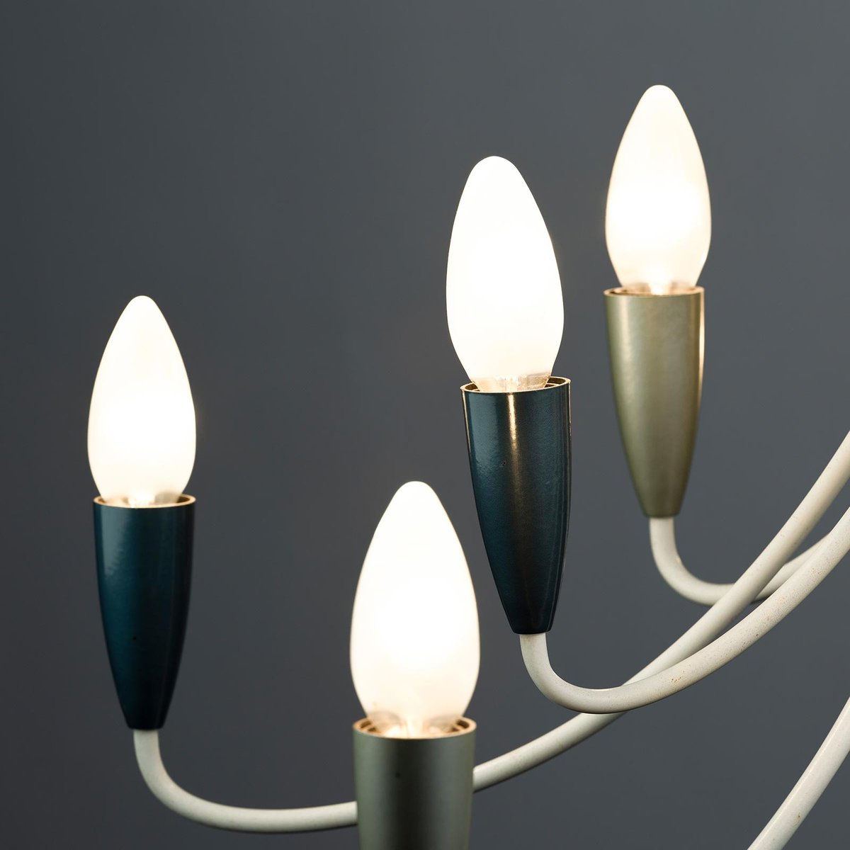 Mid-Century Italian Spider Sputnic-Design Pendant Chandelier with 12 ...