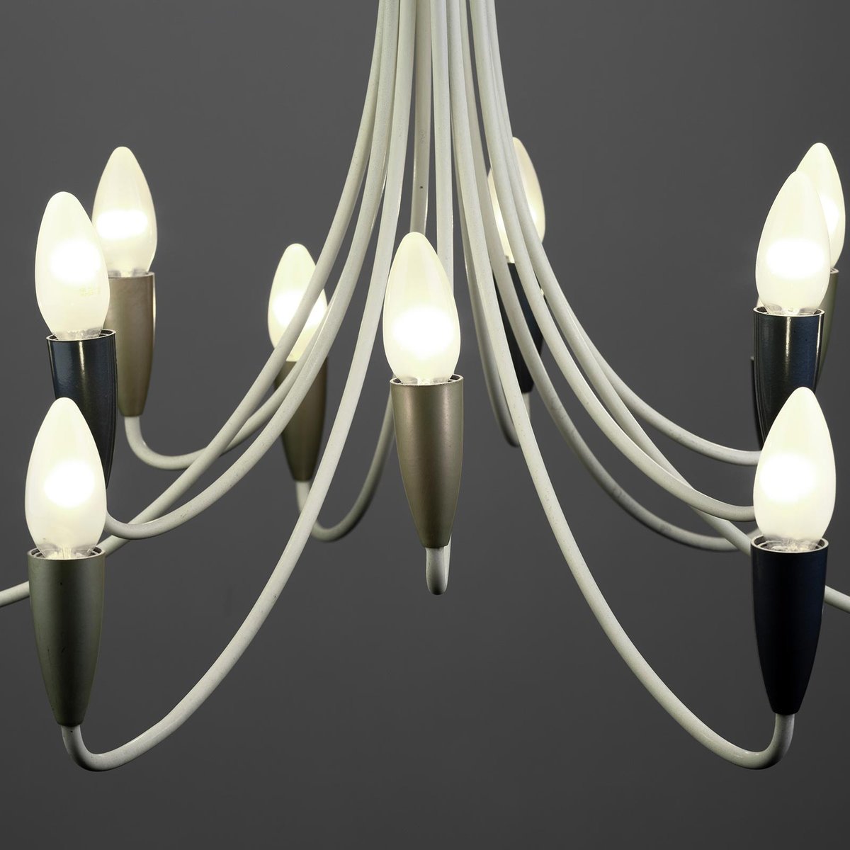 Mid-Century Italian Spider Sputnic-Design Pendant Chandelier with 12 ...