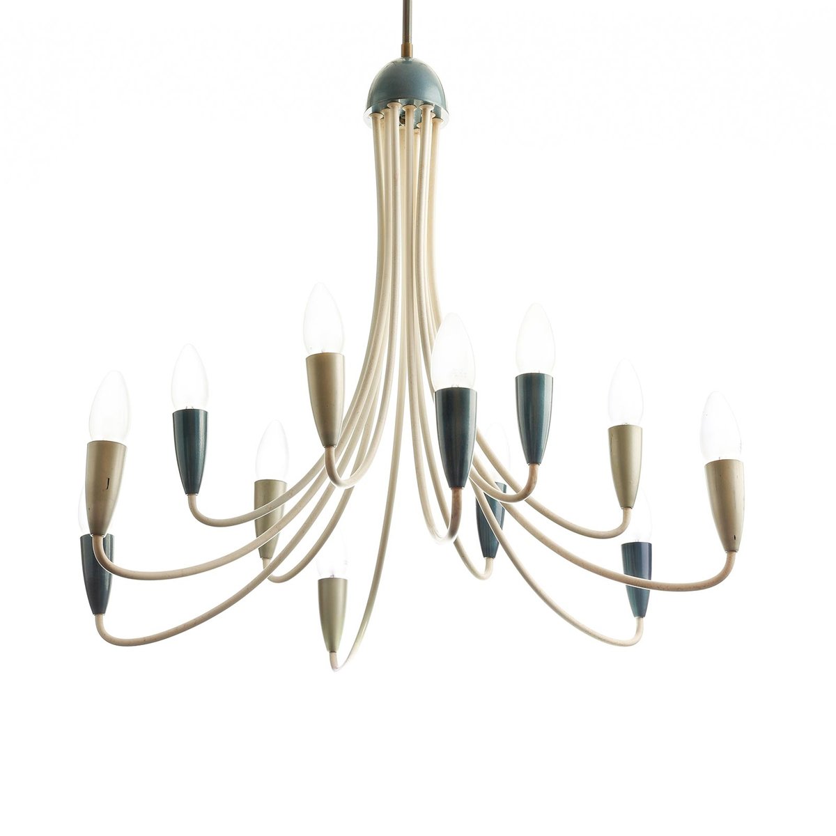 Mid-Century Italian Spider Sputnic-Design Pendant Chandelier with 12 ...