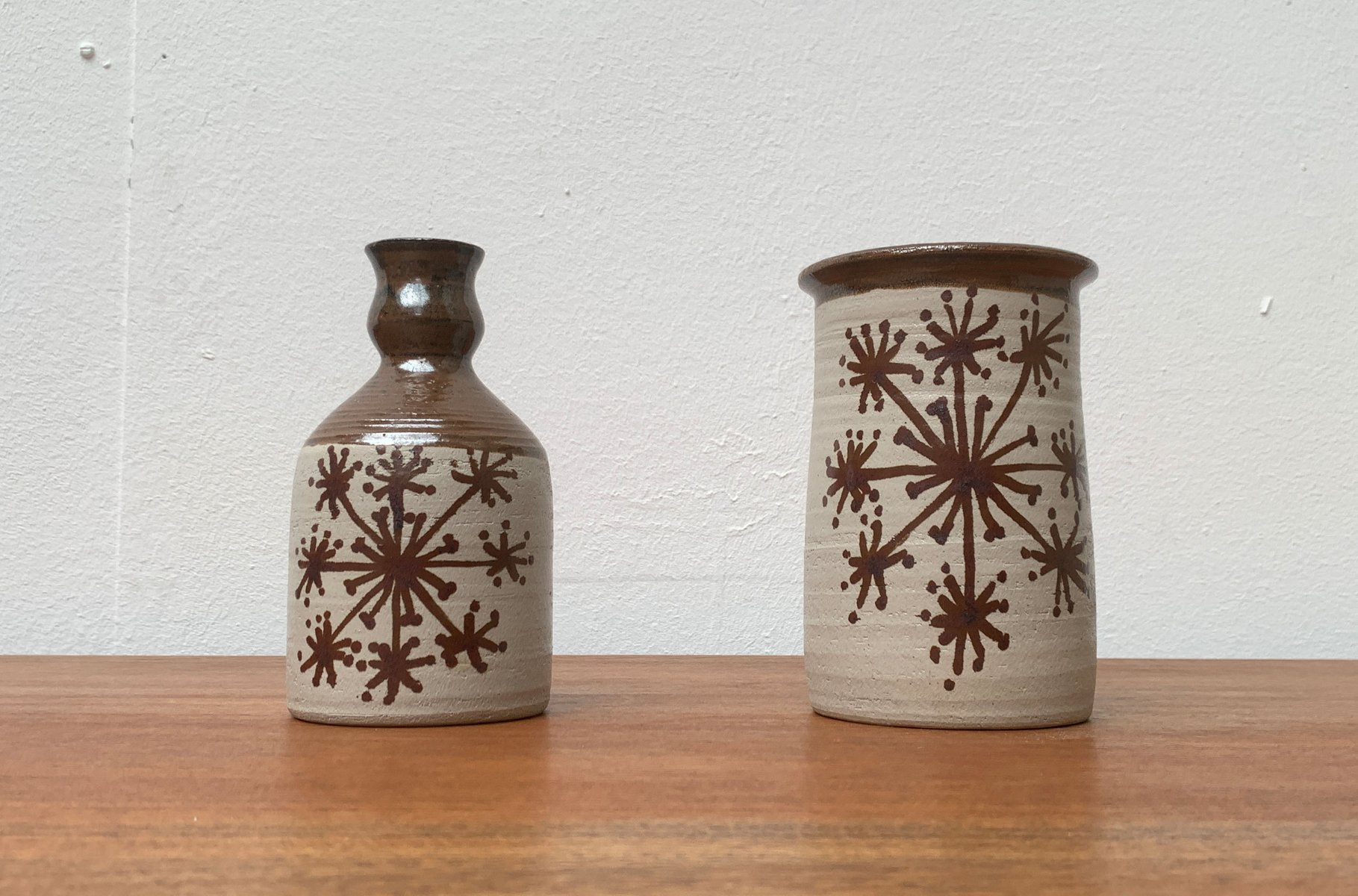 Mid-Century Danish Ceramic Bottle and Vase from Ebeltoft Pottery ...