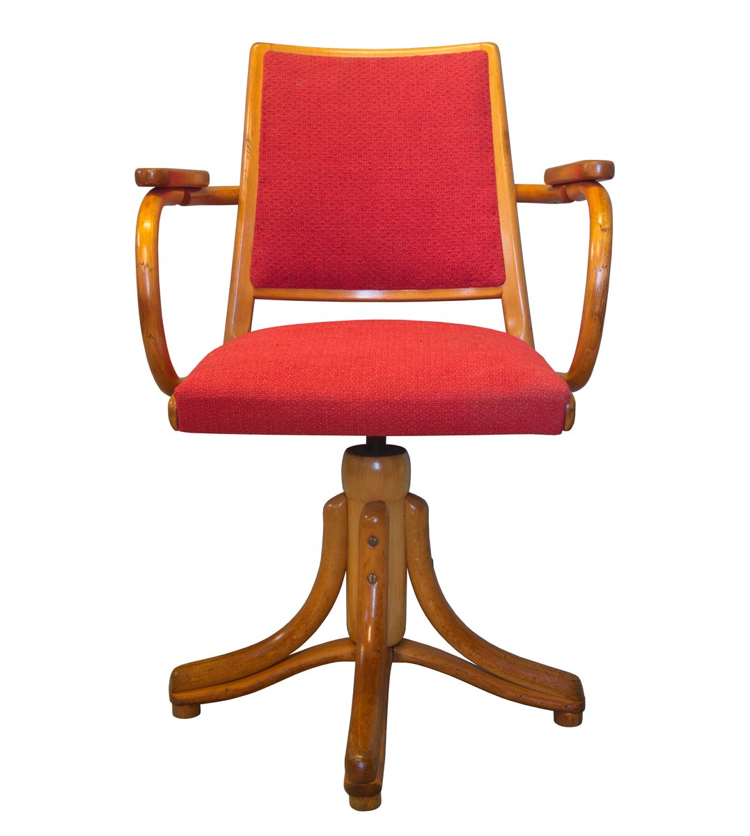 Bentwood Swivel Armchair by Ligna Prague, 1950s for sale at Pamono