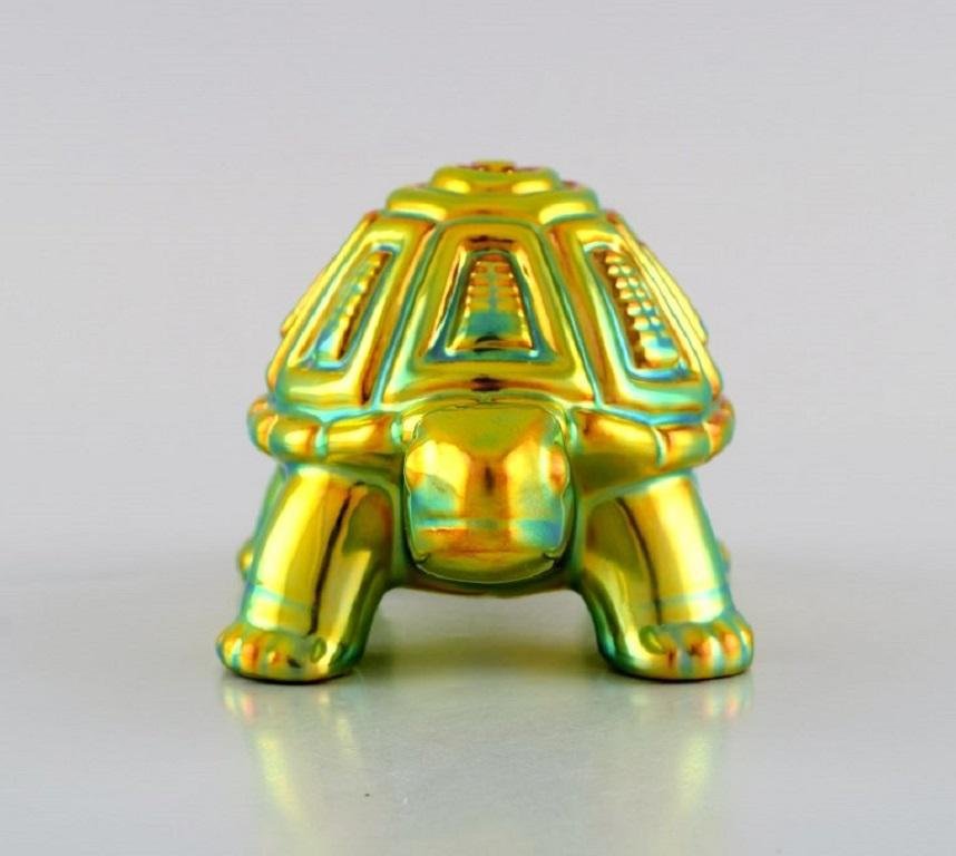 Glazed Ceramic Turtle by Judit Palatine for Zsolnay for sale at Pamono