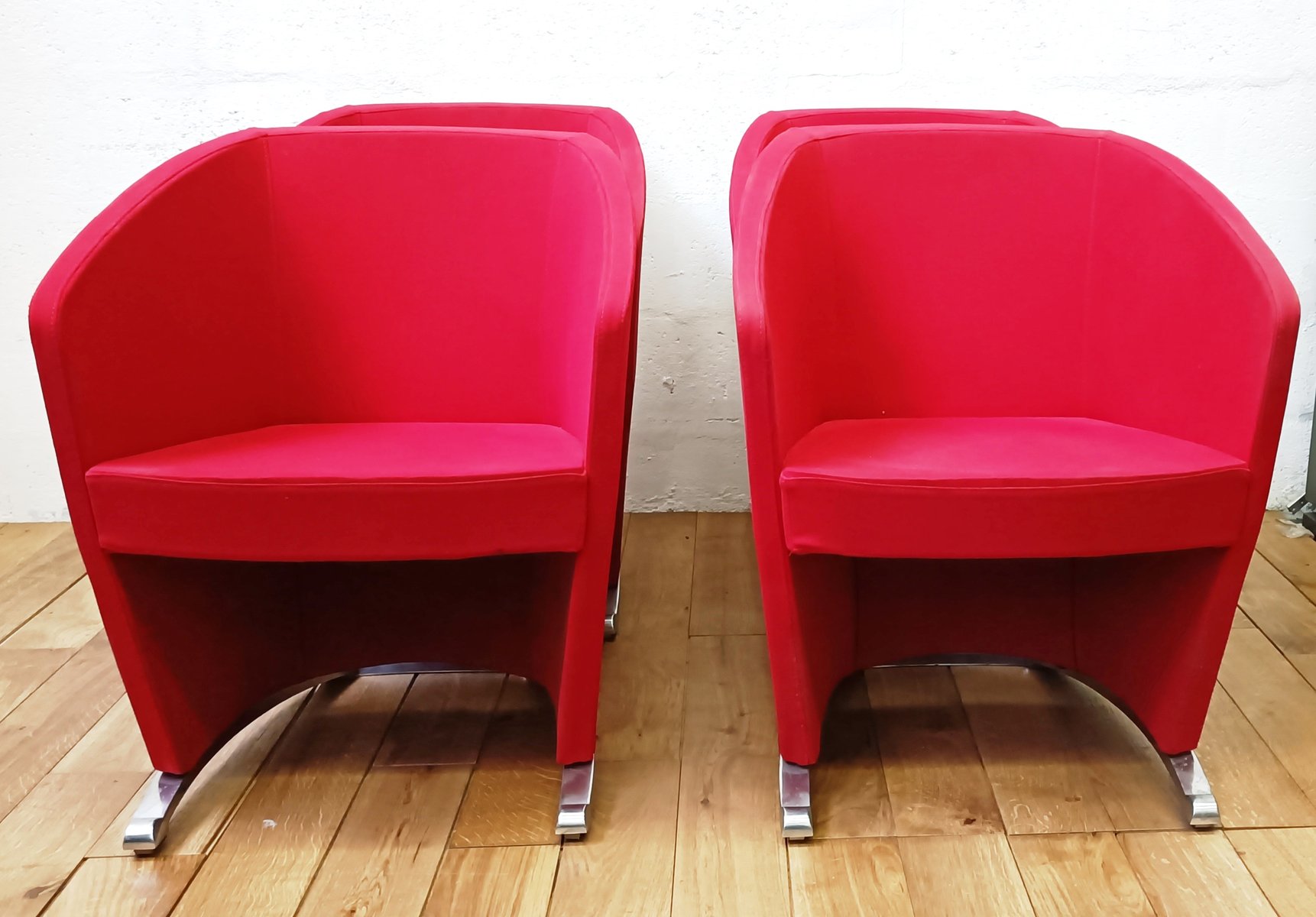 Styl Convertible Chair with Red Fabric for sale at Pamono