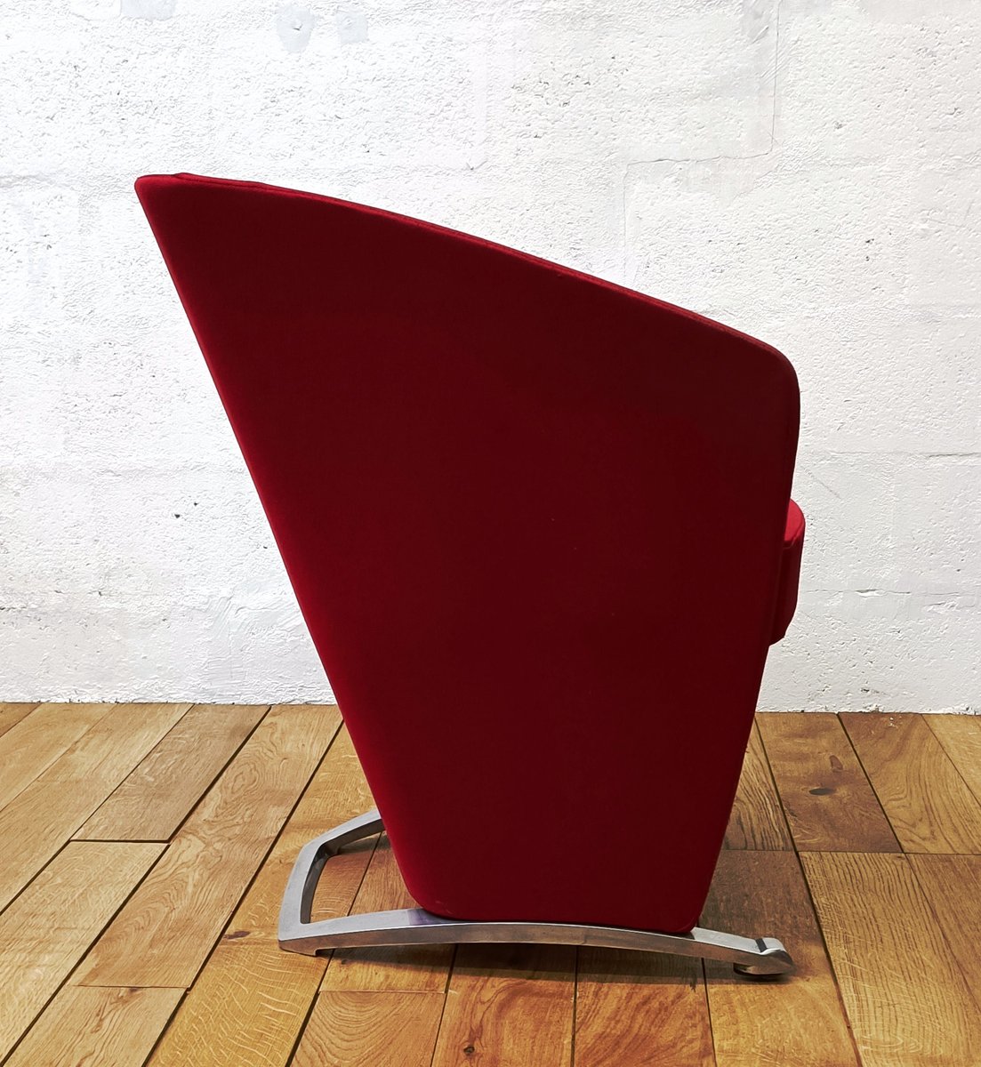 Styl Convertible Chair with Red Fabric for sale at Pamono