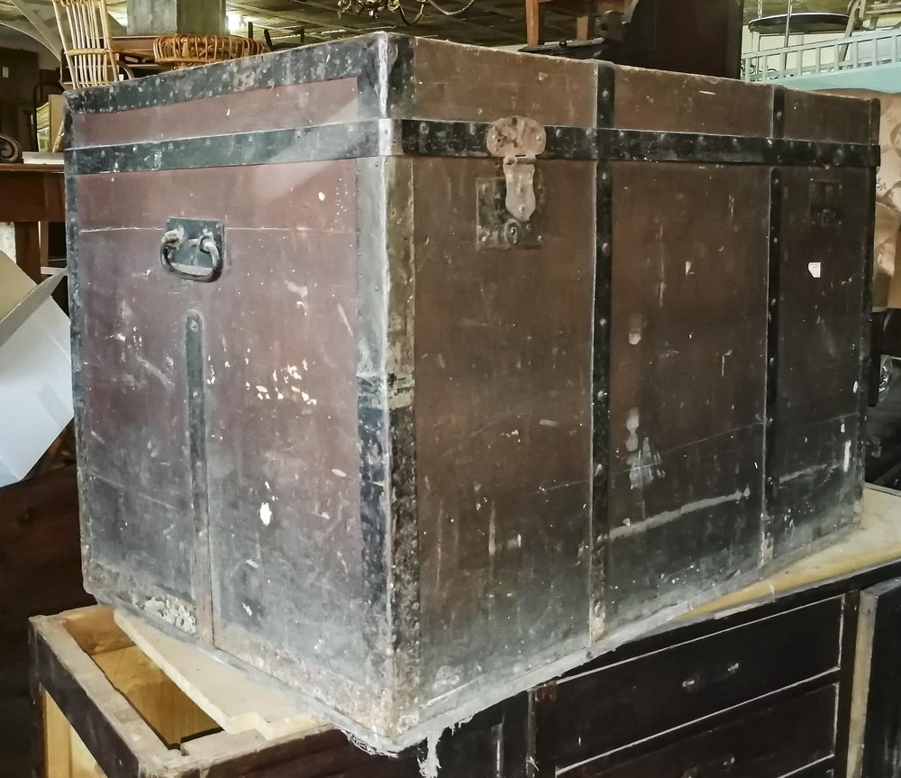 Italian Solid Wooden Travel Case with Reinforcements and Hinges in Iron ...