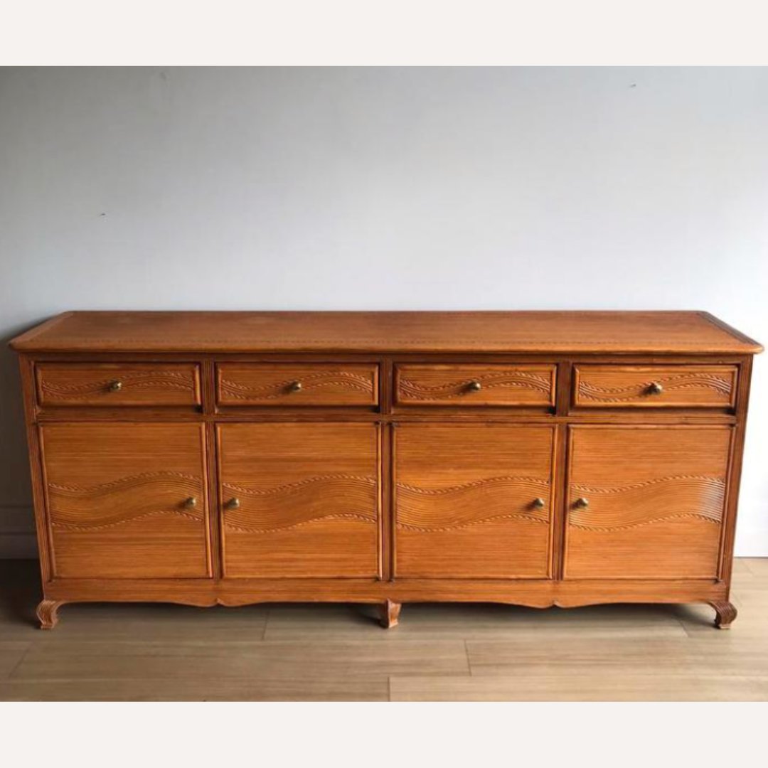 Split Reed Rattan Wicker Sideboard by Vivai Del Sud for sale at Pamono